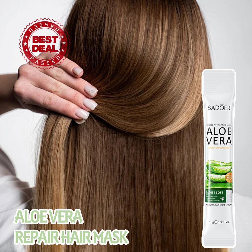 Sadoer Aloe Vera Ultra Shine Repairing Hair Mask Sheet Conditioning ...