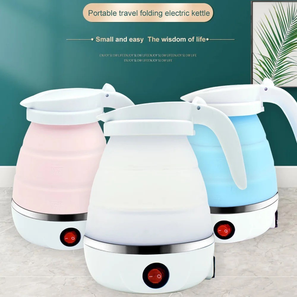 (Ready Stock) Foldable Electric Kettle Portable Mini Travel Kettle 0.6L ...