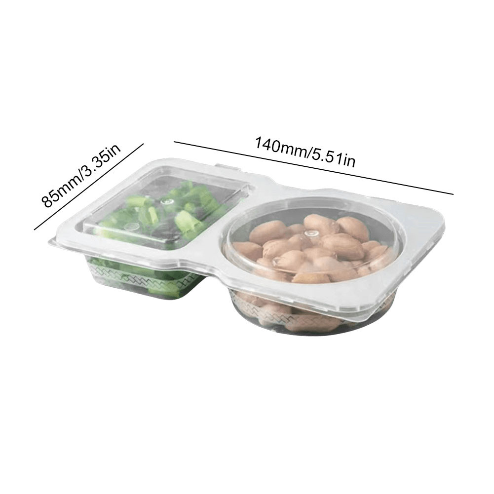 2 Compartment Condiment Container Disposable Divided Container for ...