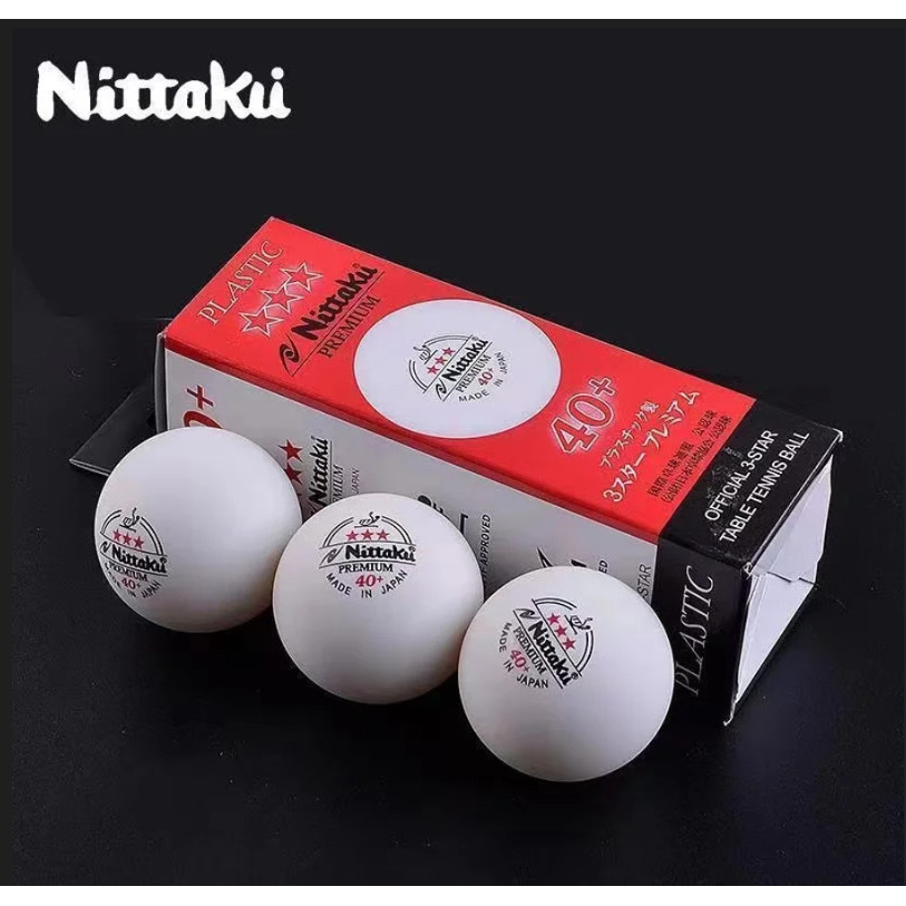Nittaku 3 Star PREMIUM 40+ 日本製 Table Tennis Plastic Ball (3 Stars) Genuine Made in Japan ...