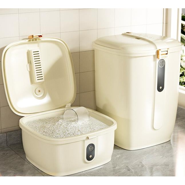 [Ready Stock]5KG/10KG/15KG Kitchen Rice Box Moisture Proof Hermetic ...