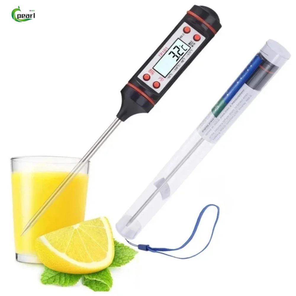 PEARL Kitchen Temperature Meter, Black White Electronic Food ...