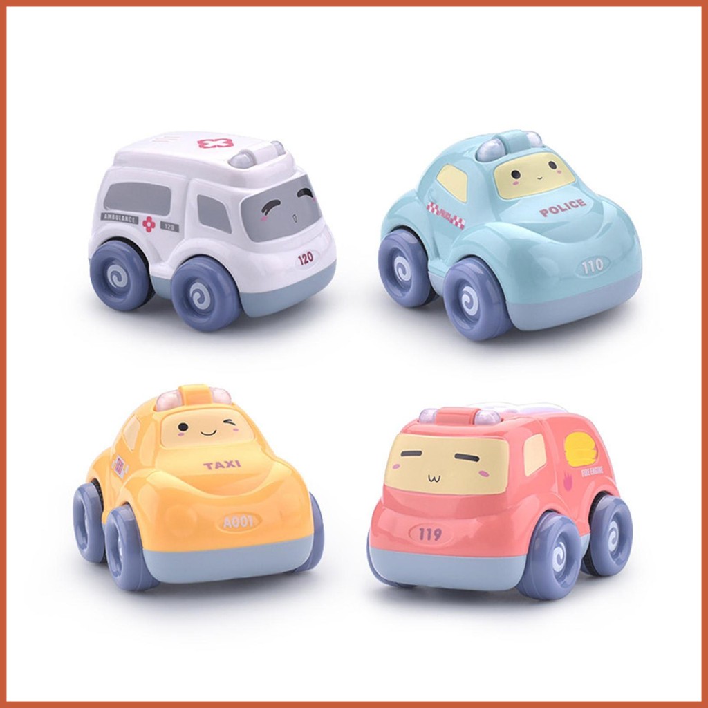 Pull Back Toy Cars Cartoon Ambulance Toy Pull Back Vehicles Small Fire ...