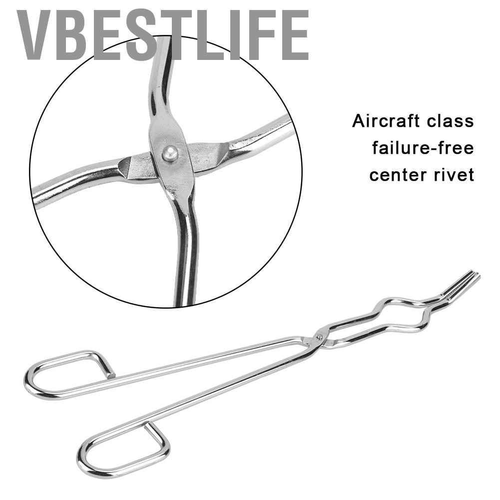 VBESTLIFE Stainless Crucible Tongs Professional Forceps Clamp Beaker ...