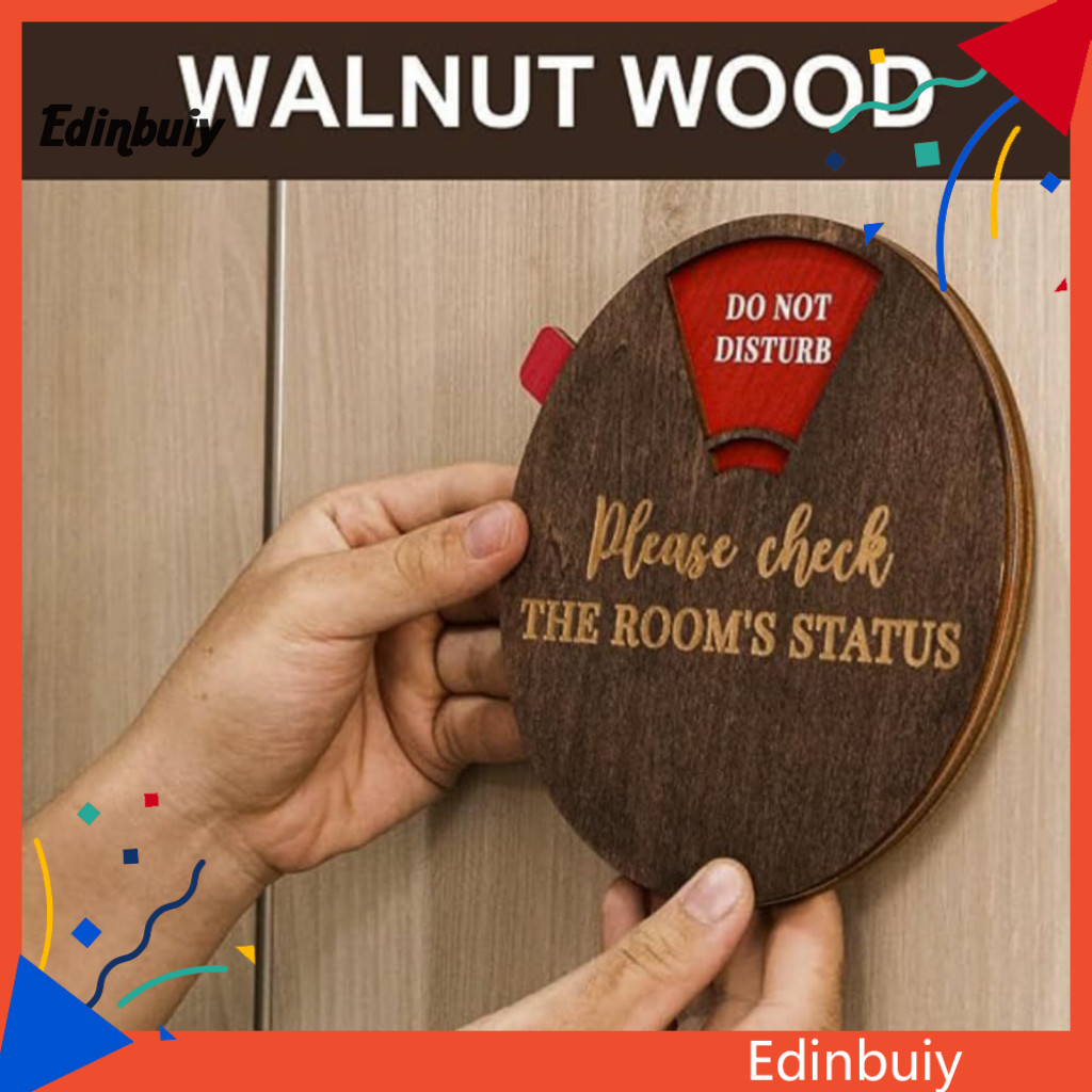 EDI Do Not Disturb Door Sign Handheld Fan Wooden Office Door Sign ...