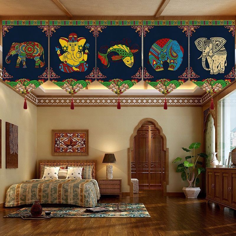 Southeast Asian Triangle Decorative Cloth Curtain Restaurant Doorside ...