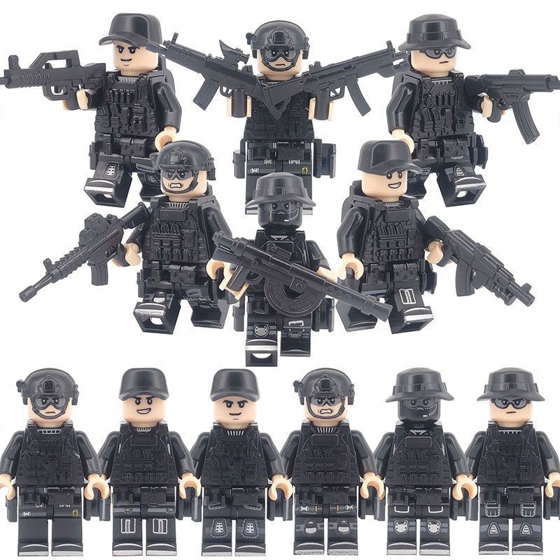 [Spot First delivery] 6pcs/Set Army Soldier Special SWAT Minifigure ...