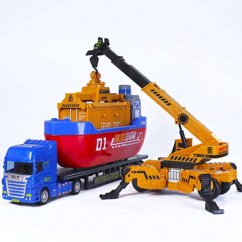 [steven]Delixin Container Toy Crane Model Children's Baby Port Dock ...