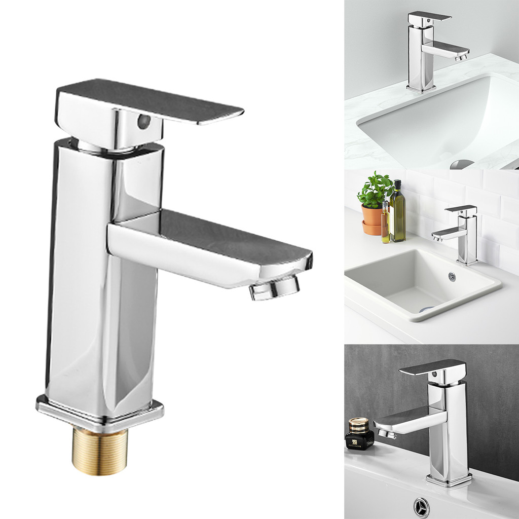 New Bathroom Faucet Hot&Cold Mixer Tap Deck Mounted Stainless Steel ...