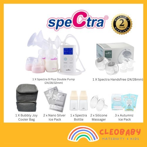 Spectra 9 Plus Portable Double Electric Breast Pump (24/28/32mm ...