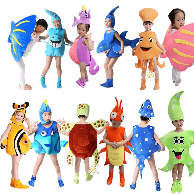 Spot Goods Children's Marine Animal Costume Halloween Underwater World ...