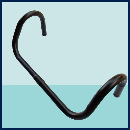 HITAM Old school racing bike handlebars / standard Dropbar 40cm / black ...