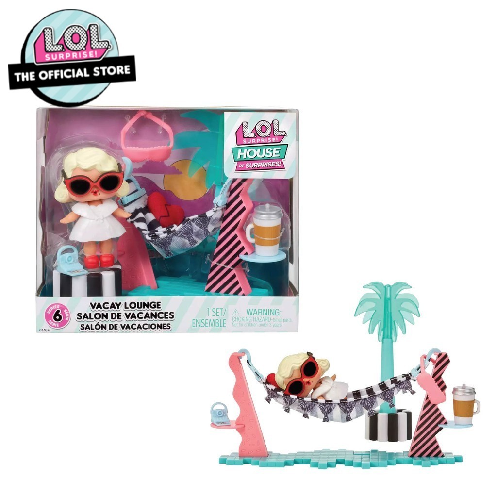LOL Surprise Vacay Lounge Playset With Leading Baby Collectible Doll ...