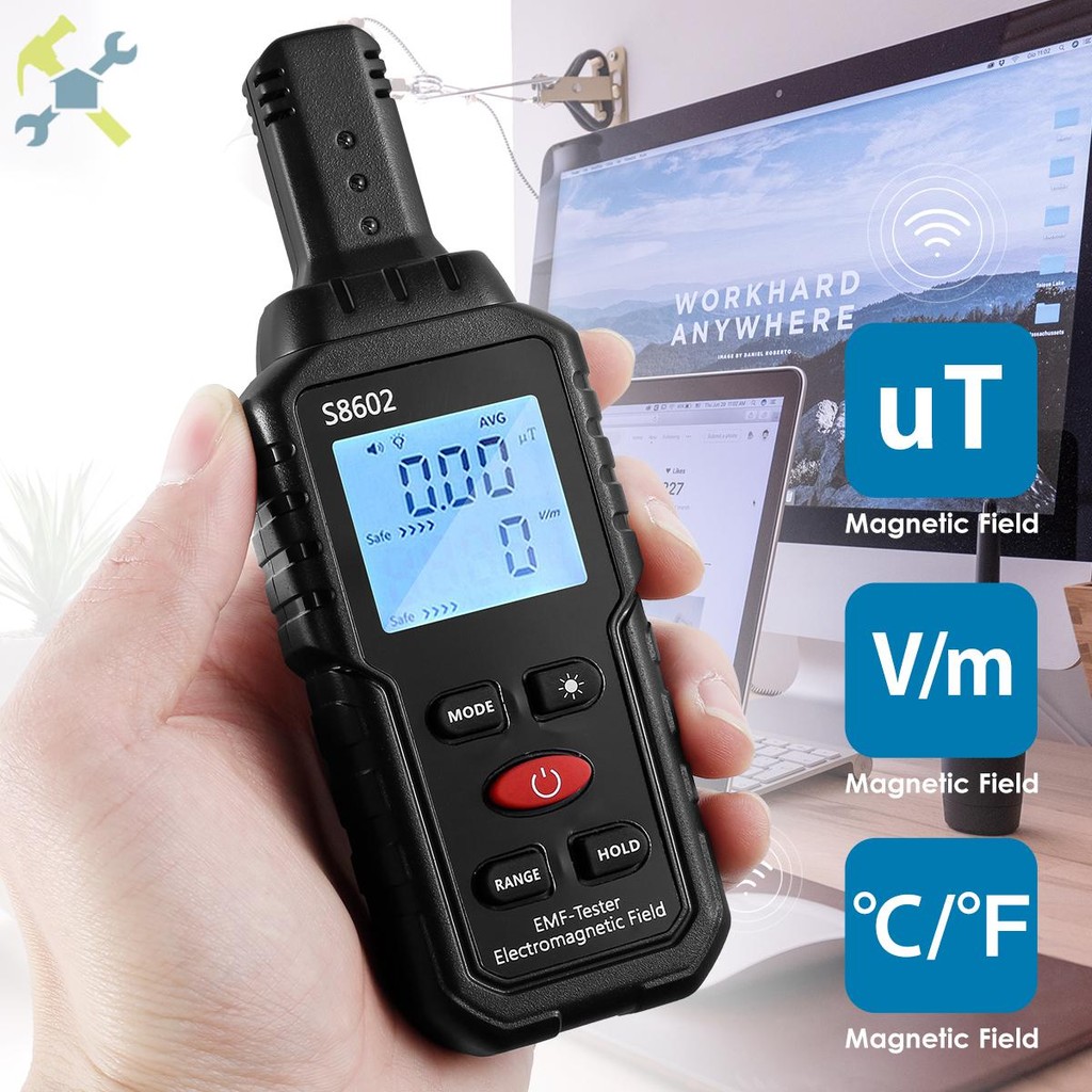 Electromagnetic Radiation Detector Professional 3 in 1 Handheld EMF ...