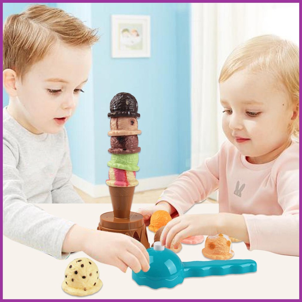 Ice Cream Toy Stacking Tower Ice Cream Cone Play Set Ice Cream ...