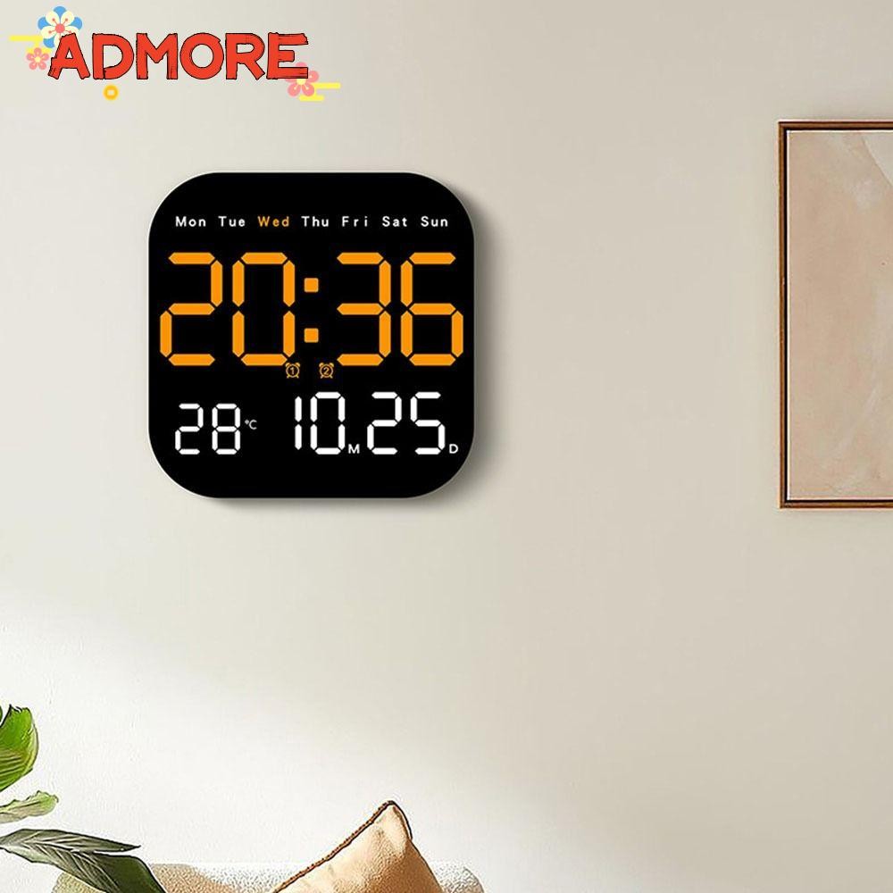 ADMORE Electronic Wall Clock, Wall-mounted Multi-functional Digital LED ...