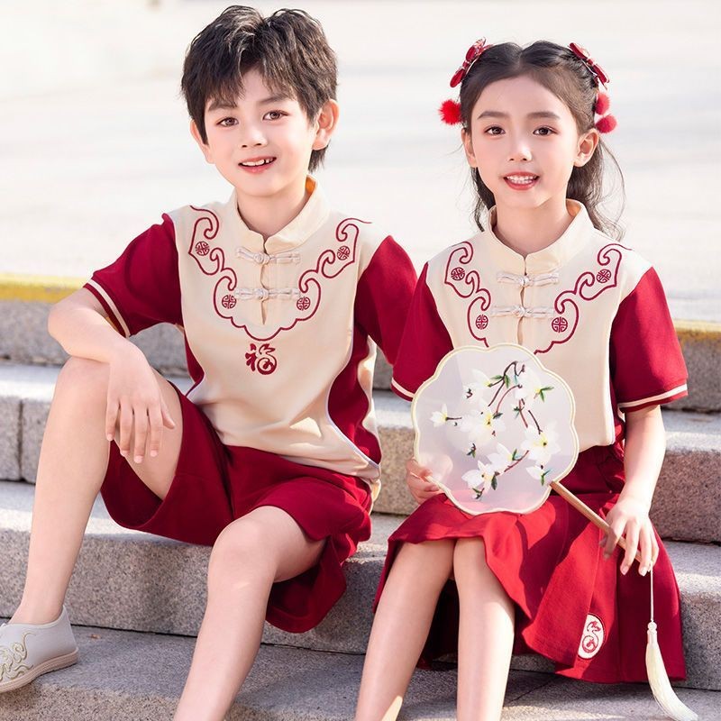 Elementary School Students Class Uniform Chinese Style Campus Uniform ...