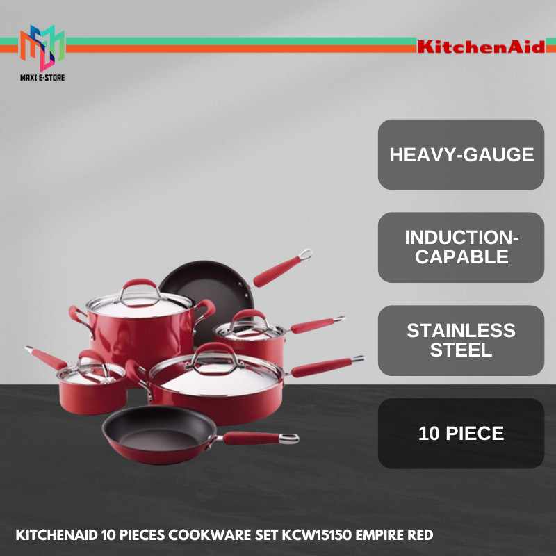 (Clearance Showroom) KitchenAid KCW15150 10 pieces Cookware Set Empire ...
