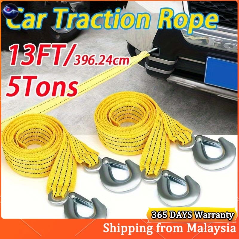 Car Towing Rope Heavy Duty 5-ton Traction Rope with Nylon Rescue Belt ...