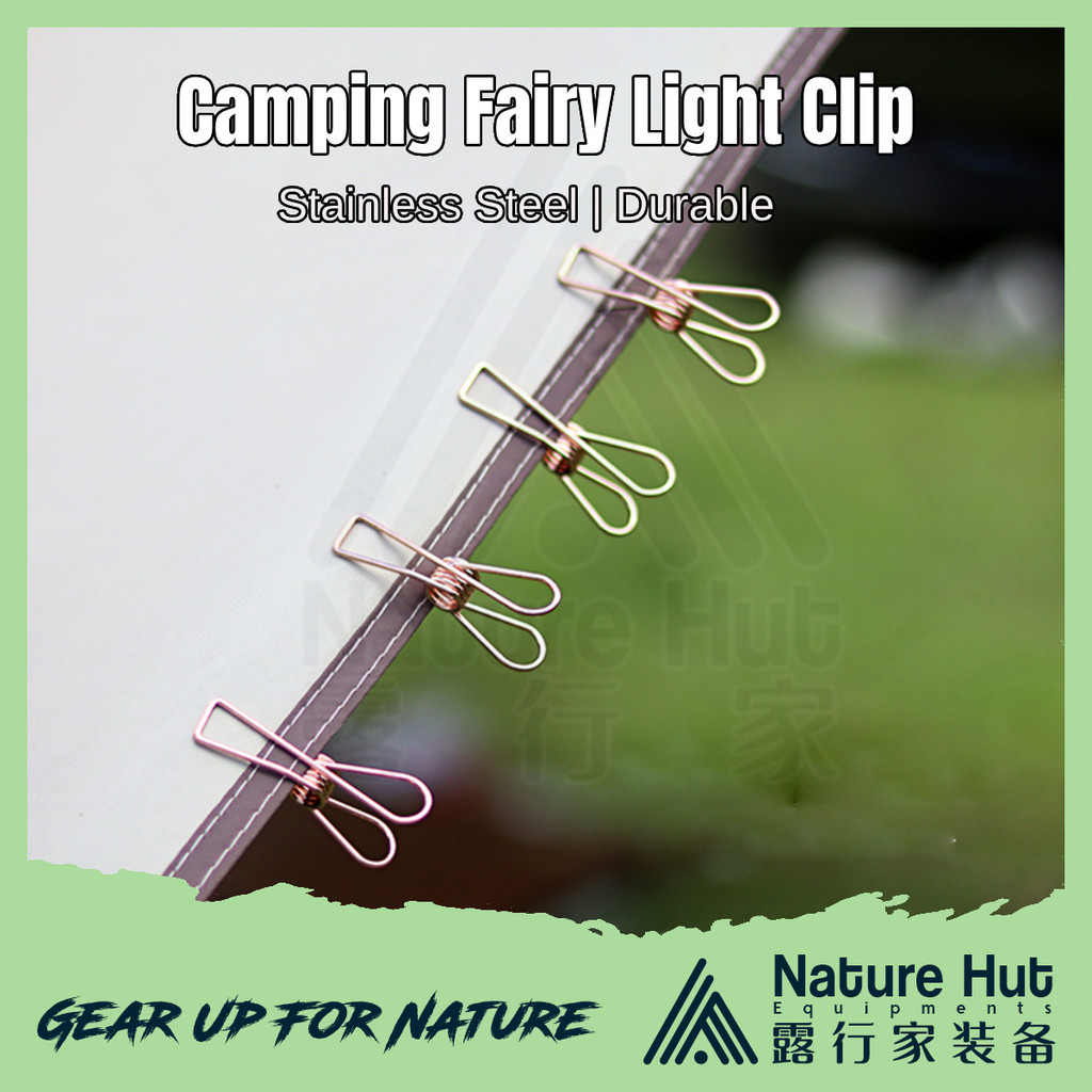 Camping Stainless Steel Fairy Light Clip Windproof Clothespin Wire Clip ...