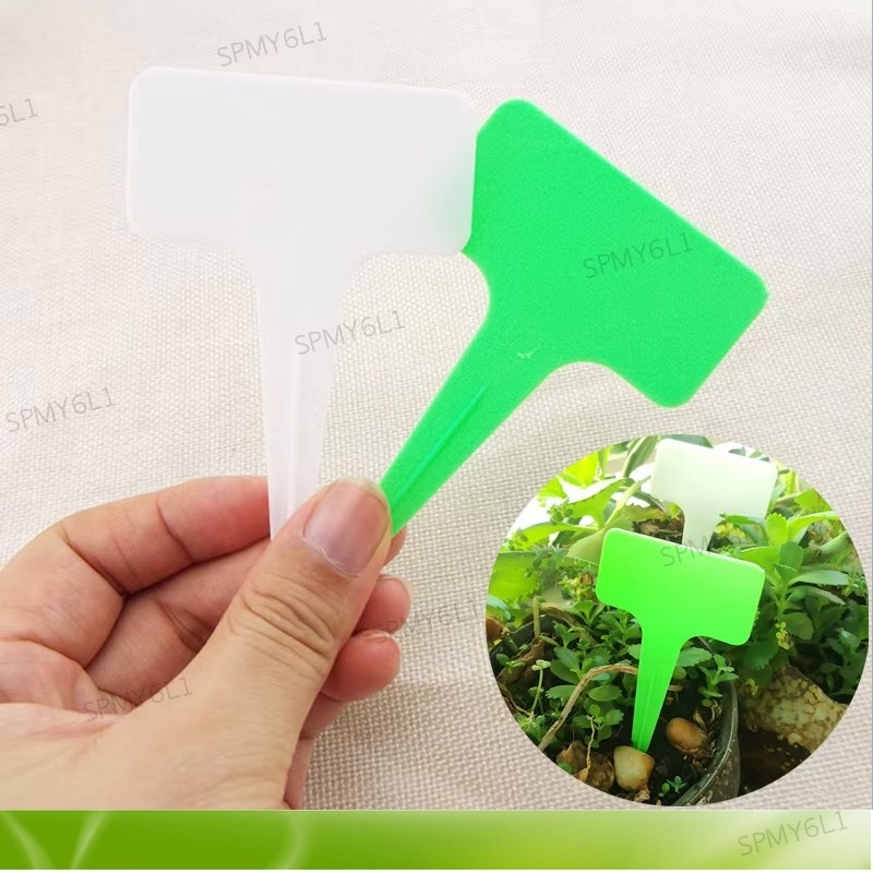 10cm plastic PVC Plant T tags Labels Flower Pots Markers Sign ...