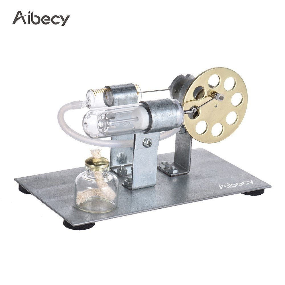 Aibecy Mini Hot Air Stirling Engine Motor Model Stream Power Physics ...