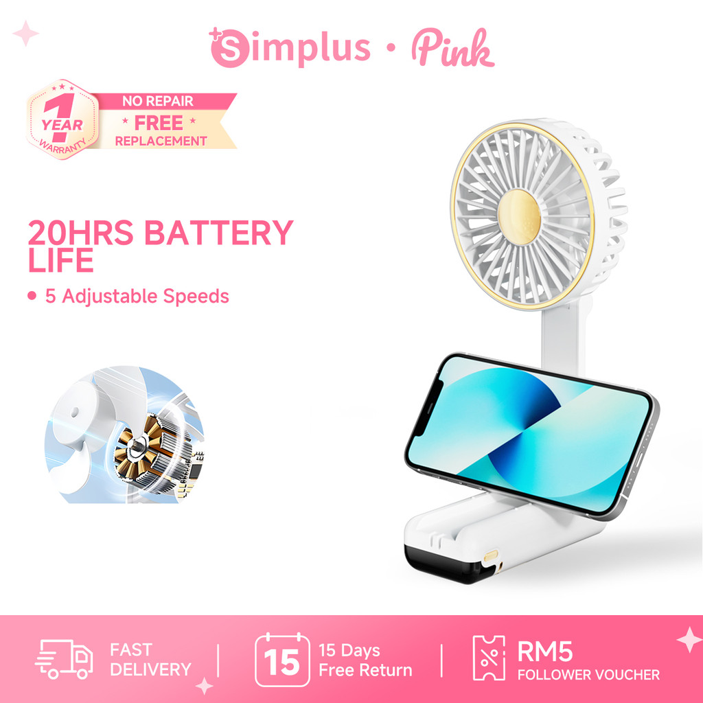 Simplus Pink USB Rechargeable LED Display Multi-Functional Handheld ...