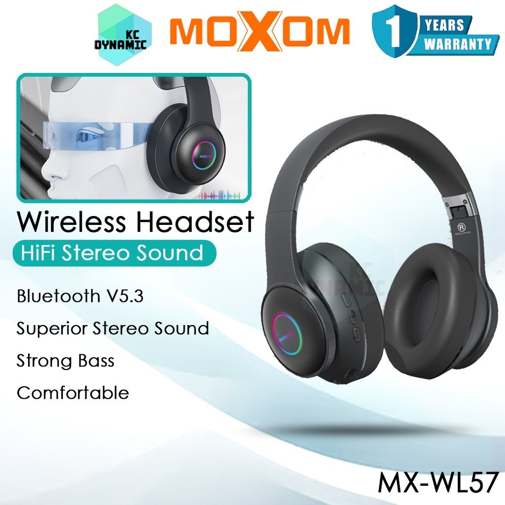 Moxom MX-WL57 Wireless Headset HiFi Stereo Sound Gaming Headset ...