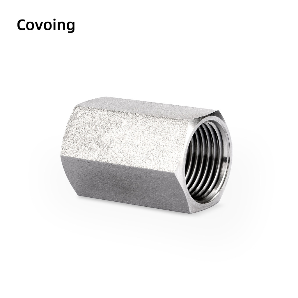 Covoing 304 Stainless Steel Double Female Threaded Union Hexagonal ...