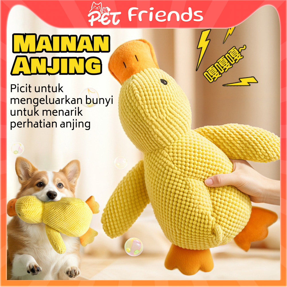Mainan Anjing Itik Kuning Kecil yang Tahan Lama, Menggigit Gigi dan ...
