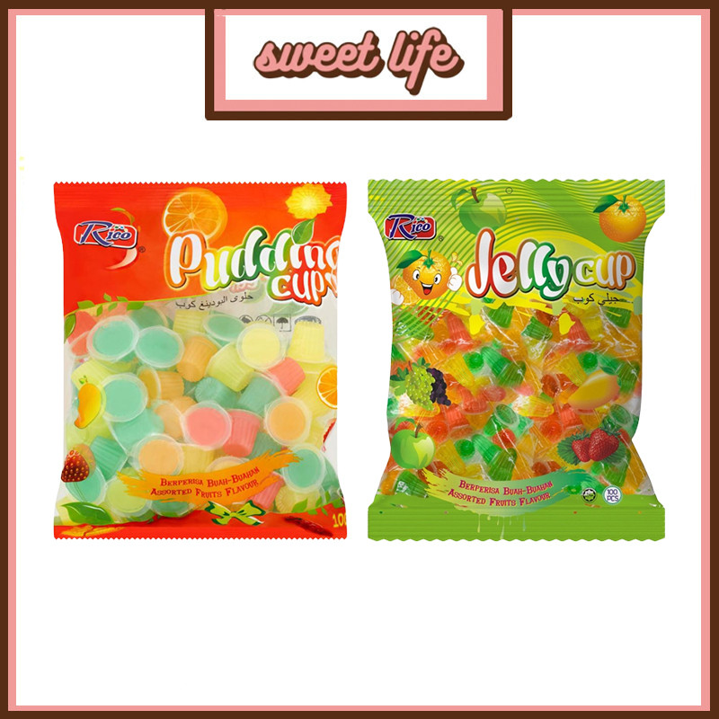 100'S RICO PUDDING JELLY CUP BERPERISA BUAH-BUAHAN ASSORTED FRUITS ...