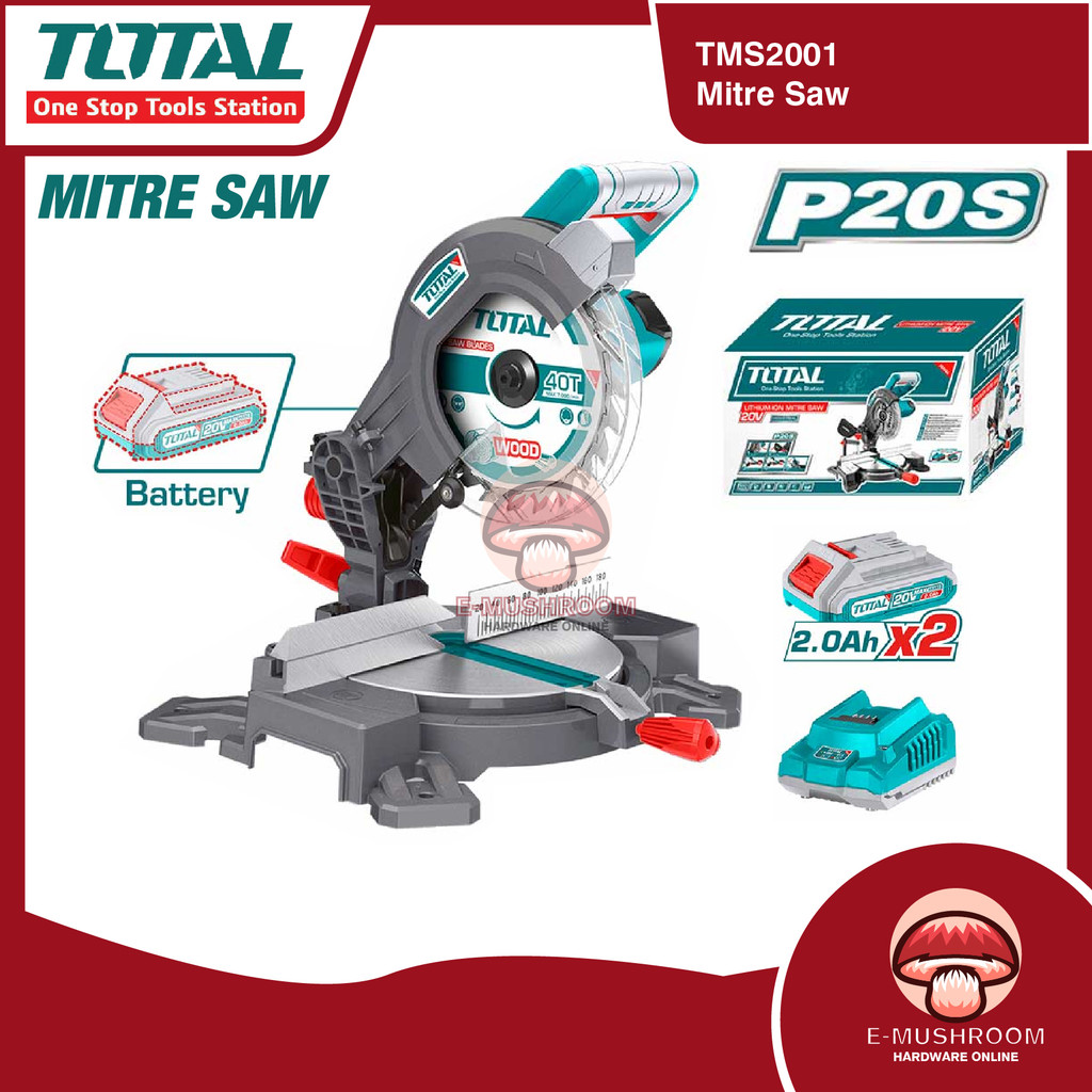 Total TMS2001 Li-ion Mitre Saw P20S 20V | Shopee Malaysia