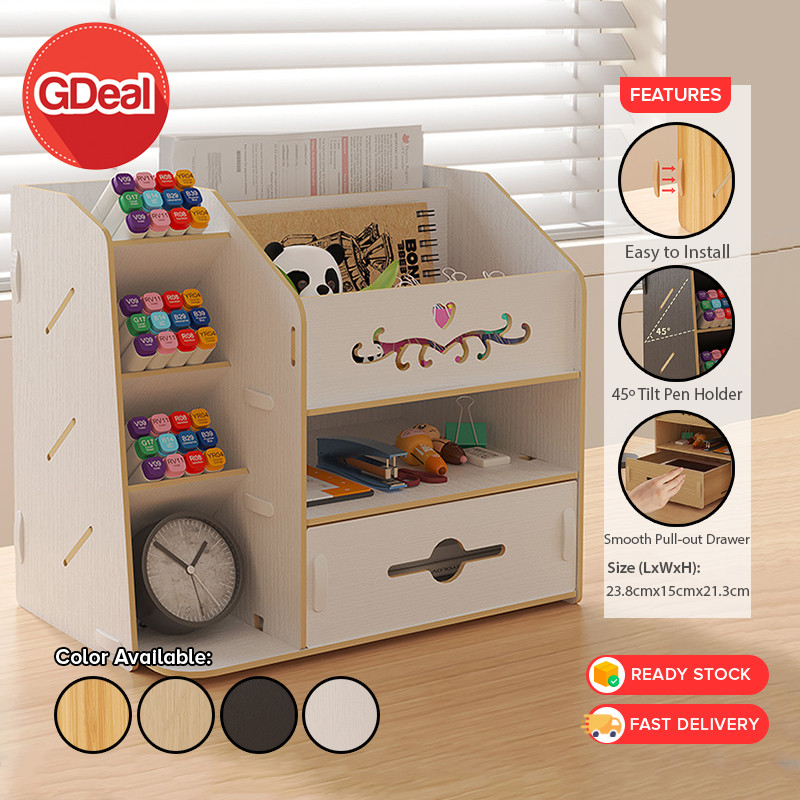 GDeal Multi Layer Pen Holder Stationary Storage Box Large Pen Holder ...