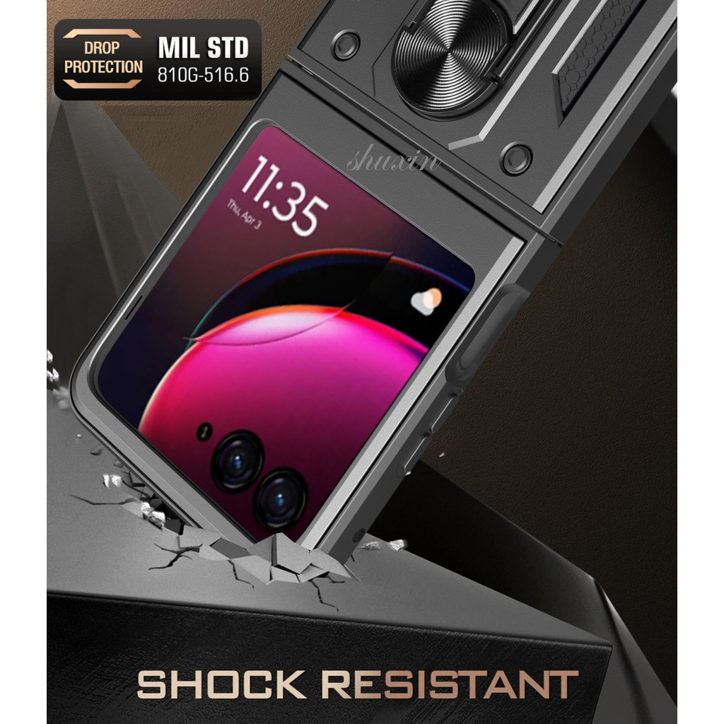 Shockproof Anti Slip Lens Slide Case For Motorola Razr 40 Ultra Razr 50 ...