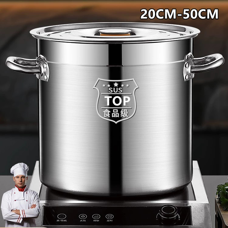 304 Stainless steel soup bucket stainless steel pot Periuk Sup Baldi ...