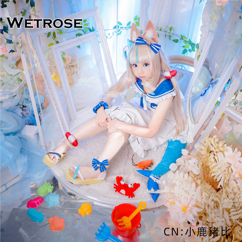 [Wetrose] In Stock Vtuber Sameko Saba Cosplay Costume Gura | Shopee ...