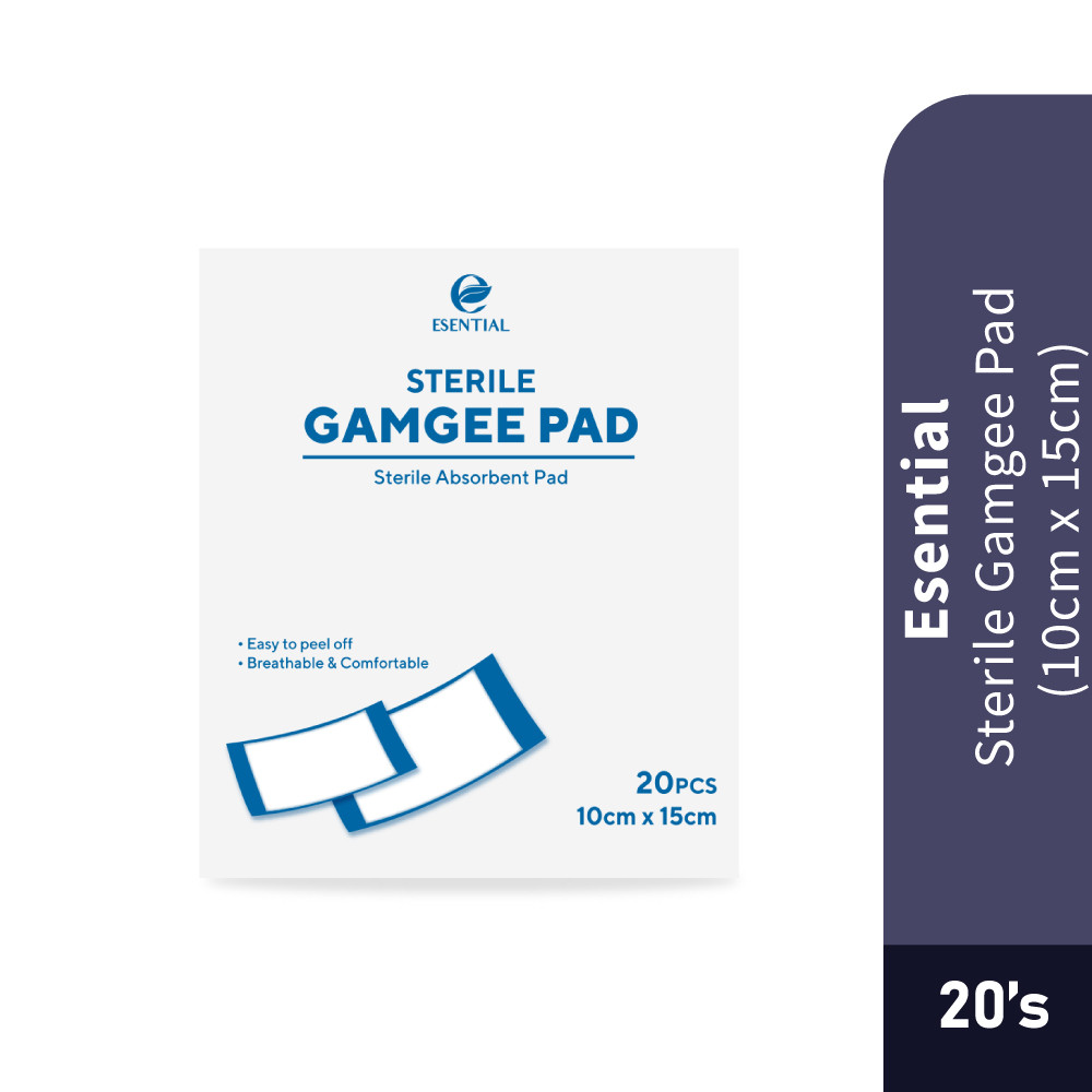 ESENTIAL Sterile Gamgee Pad 10cm X 15cm 20's for Wound Dressing, Gauze ...