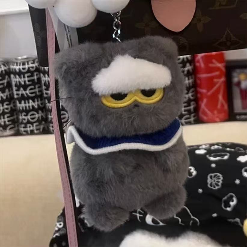 Kpop Idol G-DRAGON ZO&FRIENDS Plush Keyring ZOA Grey Cat Doll GD ...