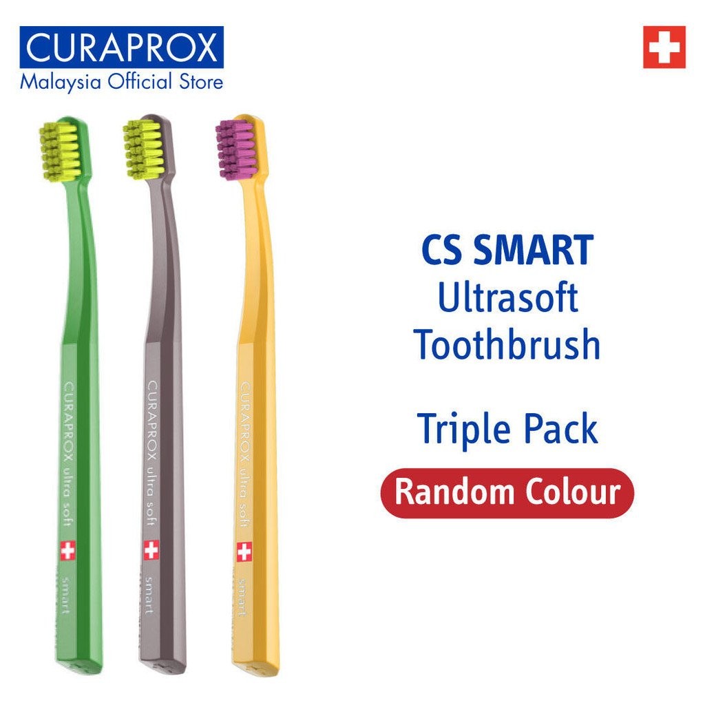 CURAPROX CS Smart Ultra Soft Toothbrush-Triple pack - Random Color ...