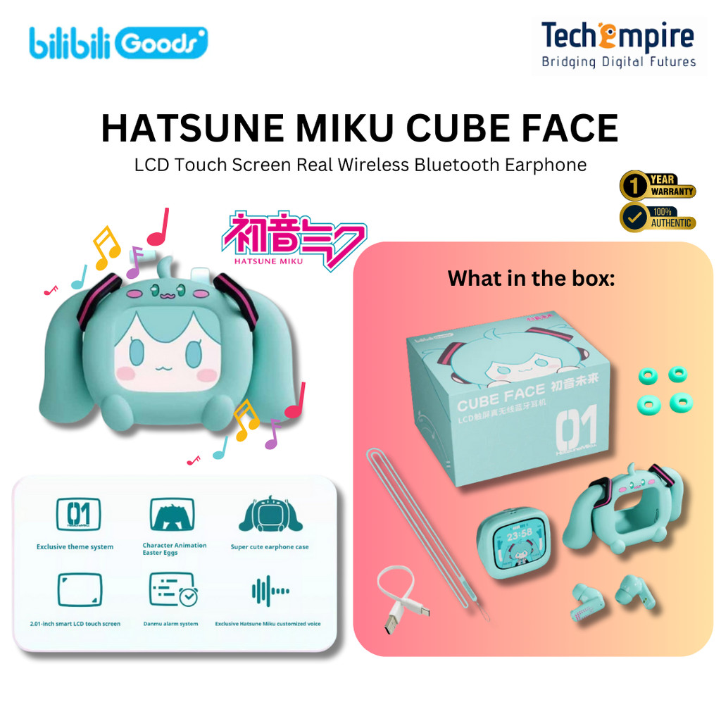 BilibiliGoods Hatsune Miku CUBE FACE LCD Touch Screen Real Wireless ...
