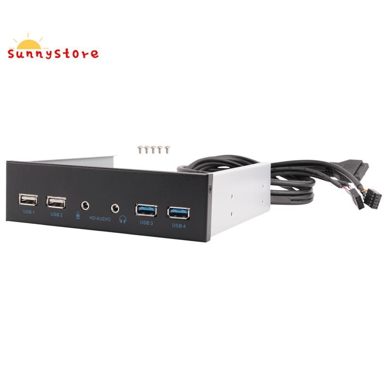 5.25 Inch Desktop Pc Case Internal Front Panel Usb Hub 2 Ports Usb 3.0 ...