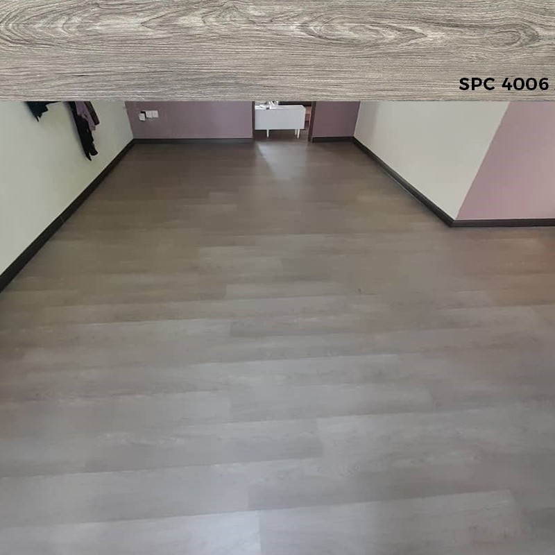 Aqsa SPC Vinyl Flooring 4000 Series 4MM Percuma XPE Foam Lantai Click SPC Floor Interlocking PVC ...