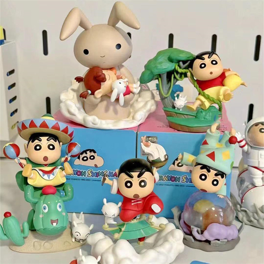 Cartoon Classic Crayon Shin-chan Scene Doll Toy Trendy Figure Desktop ...