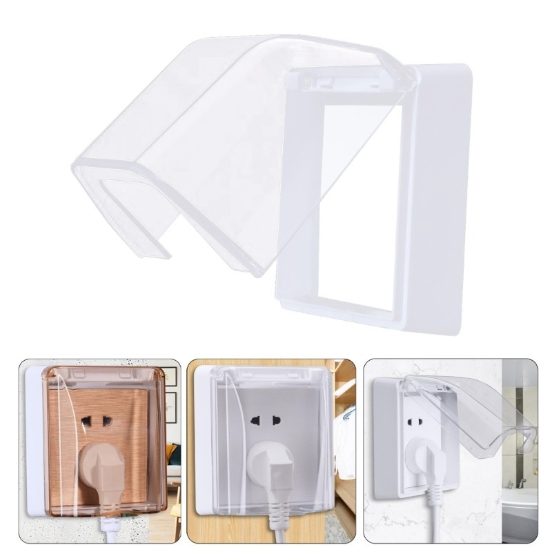PCF* Socket Waterproof Box Electric Plug Cover Clear Wall Switches ...