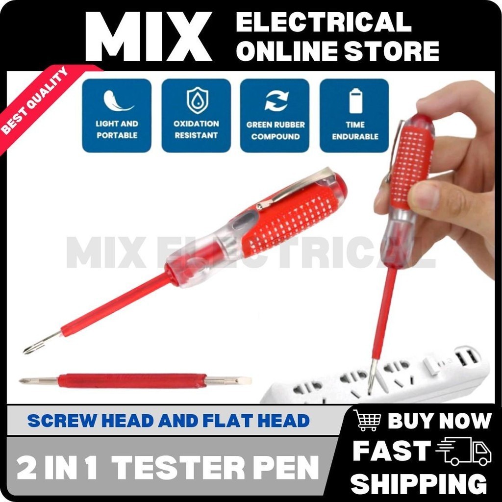 PH 17151A 2 In 1 (+) (-) 3.0X75MM Two Way Electrical Test Pen ...