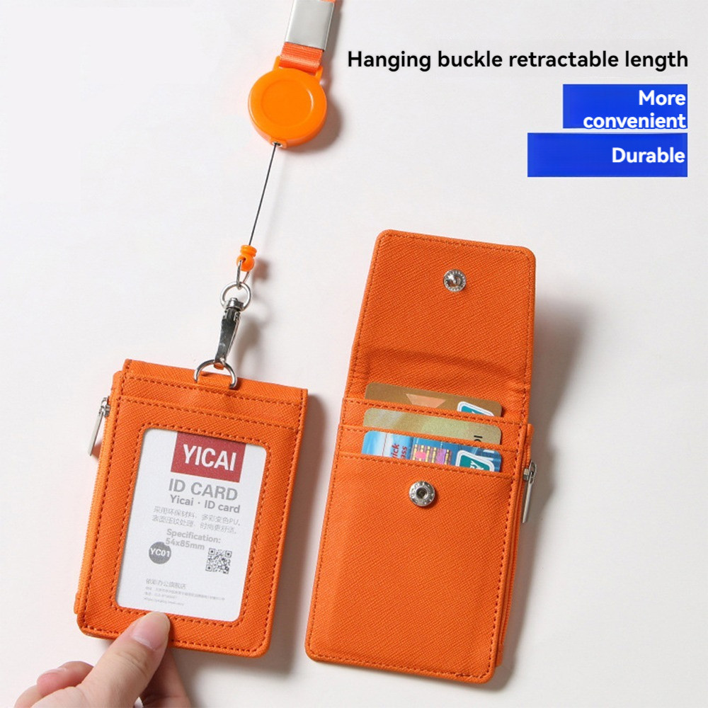 Work Permit Card Holder Multi-Card Slot Zipper Bus Bank Subway Work ...