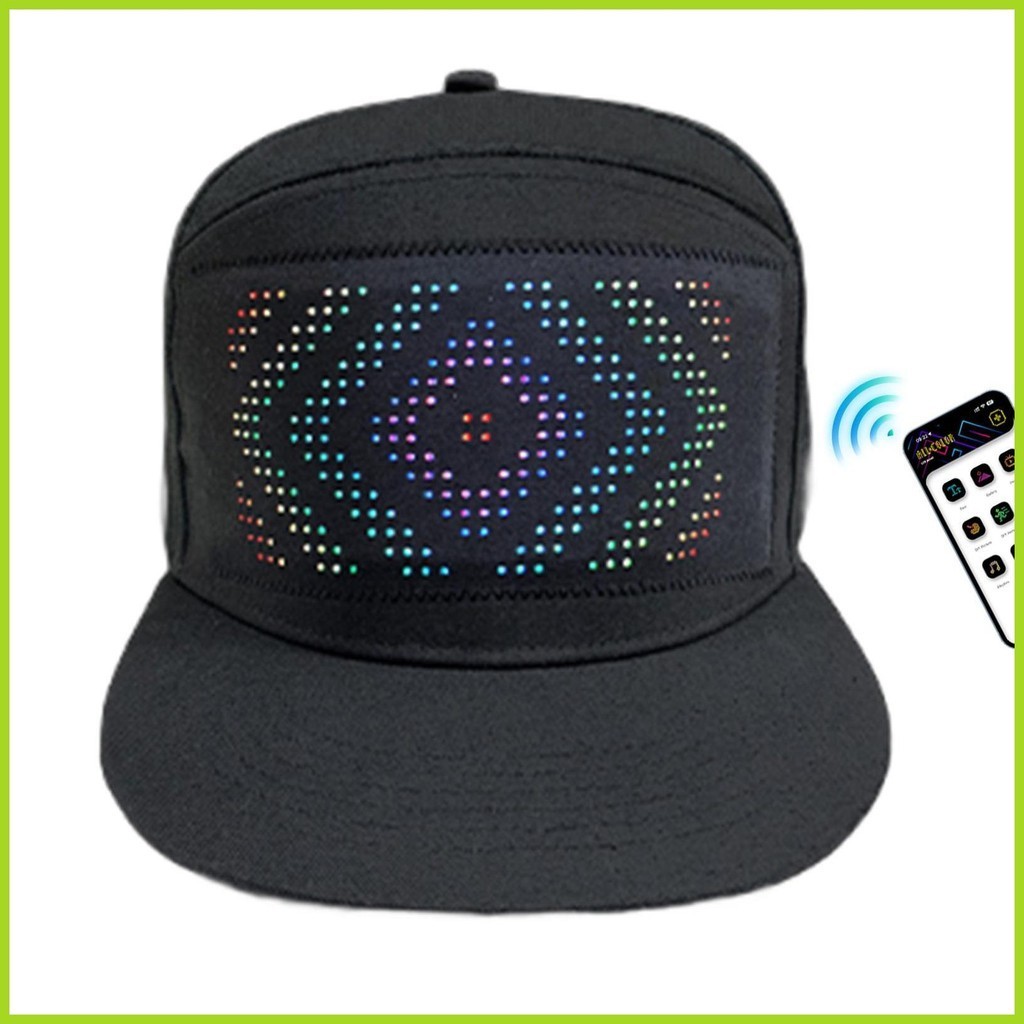 Editable Hat LED Display Screen Smart Hat Removable Screen Easy To ...