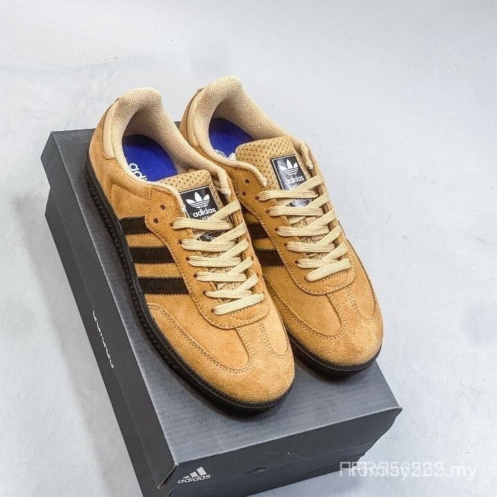 Adidas originals Samba ADV Sneakers rendah atas coklat hitam IYWG ...