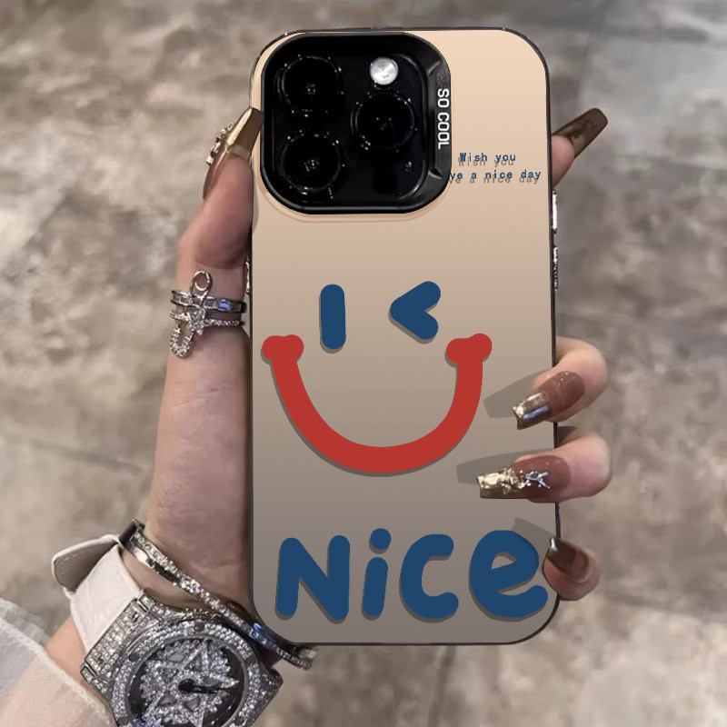 Casing iPhone 11 12 13 14 15 Pro Max Cute Nice Smile Face for men Case ...