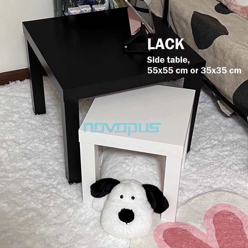NOVO Easy Assemble Square Side Table Coffee Table 55x55cm or 35x35cm ...
